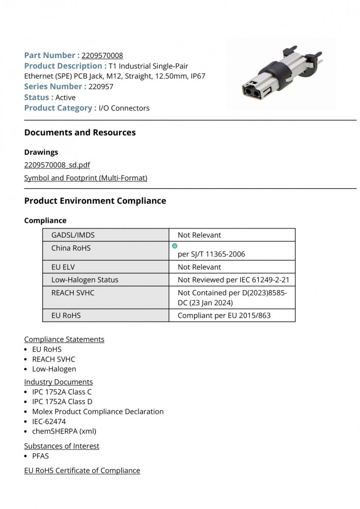 2209570008 technical document page 1