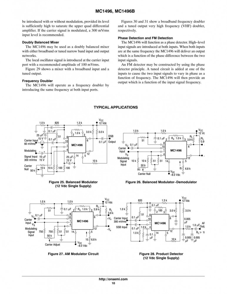 MC1496 technical document page 10