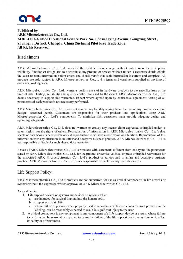 FTE15C35G datasheet page 6