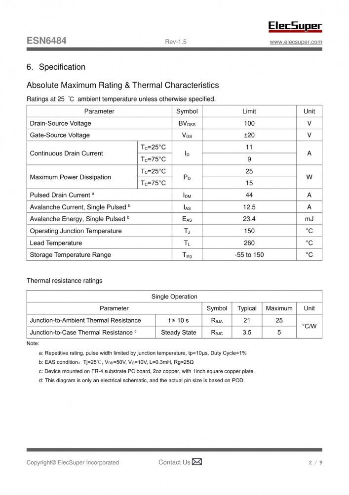 ESN6484 datasheet page 2