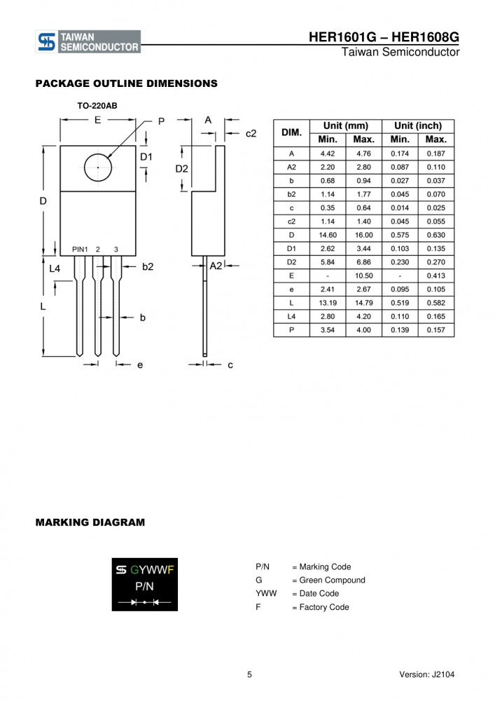 HER1606G datasheet page 5