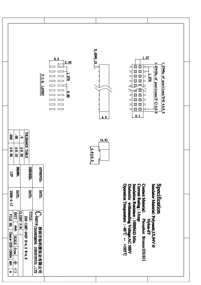 Ckmtw B-2201N10P-B121 technical drawing