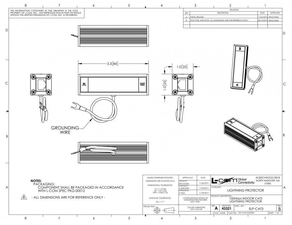 ELP-CAT5 technical document page