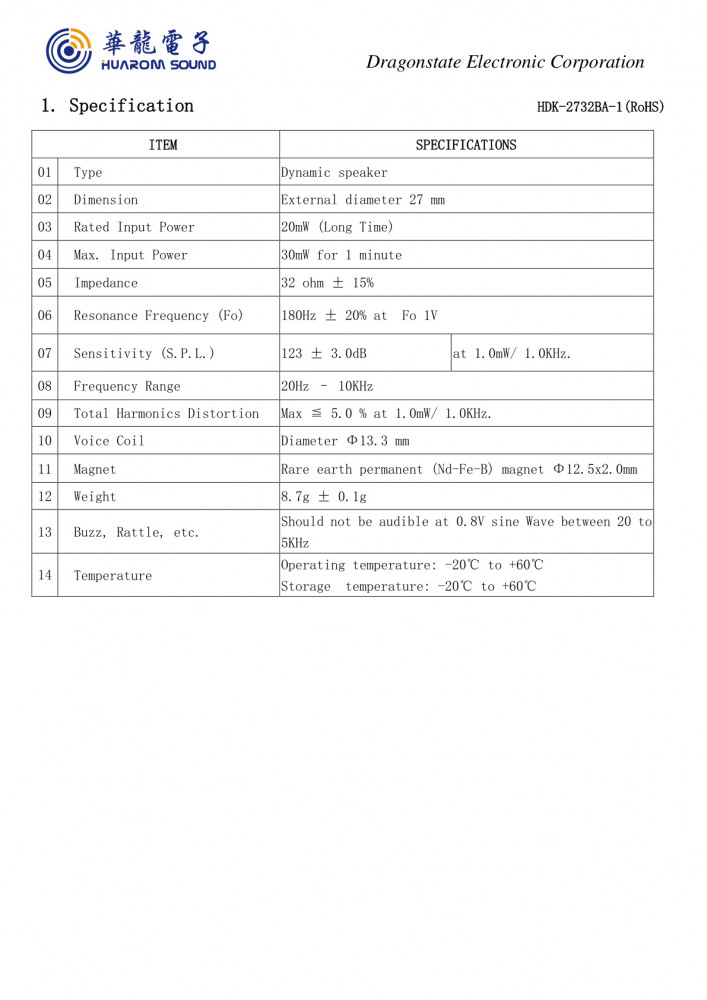 HDK-2732BA-1 approval document page 2