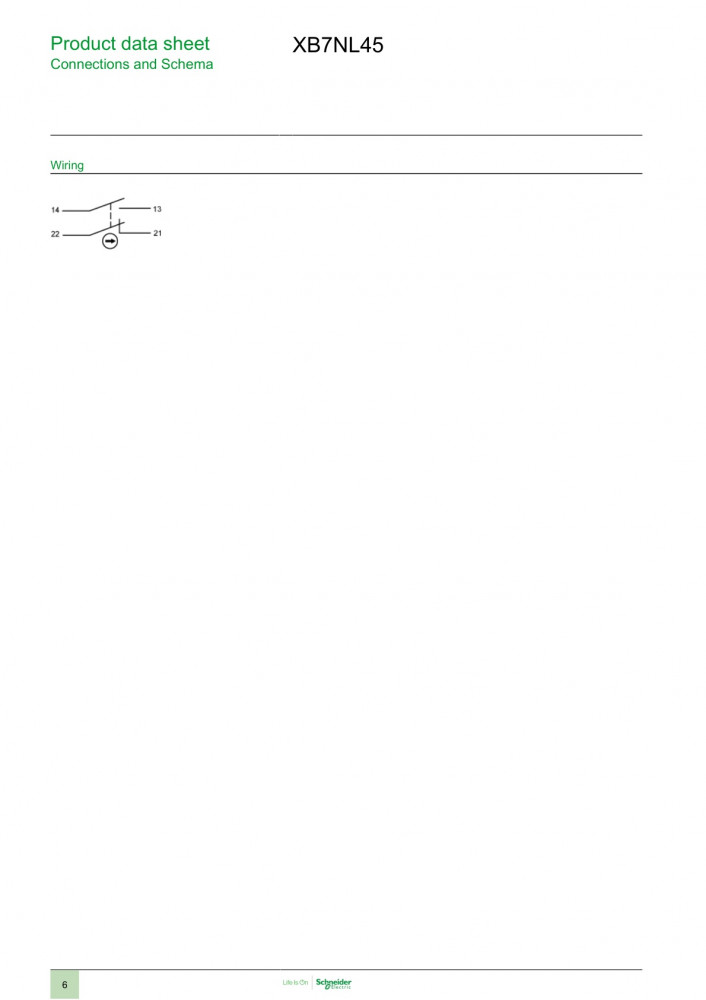 XB7NL45 technical documentation page 6