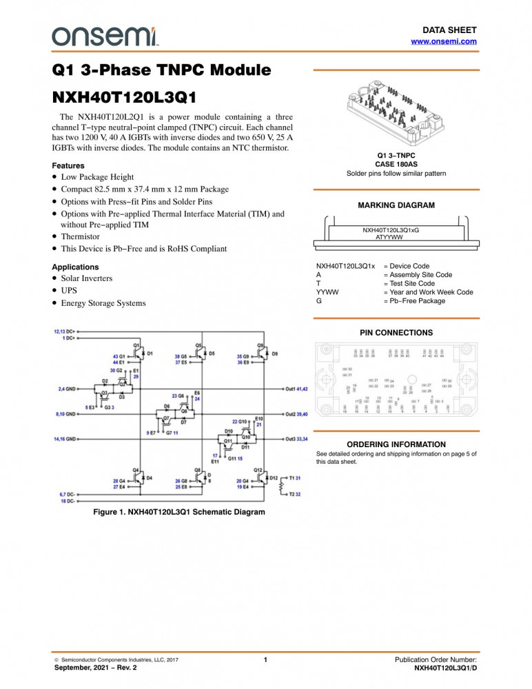 NXH40T120L3Q1 datasheet page 1