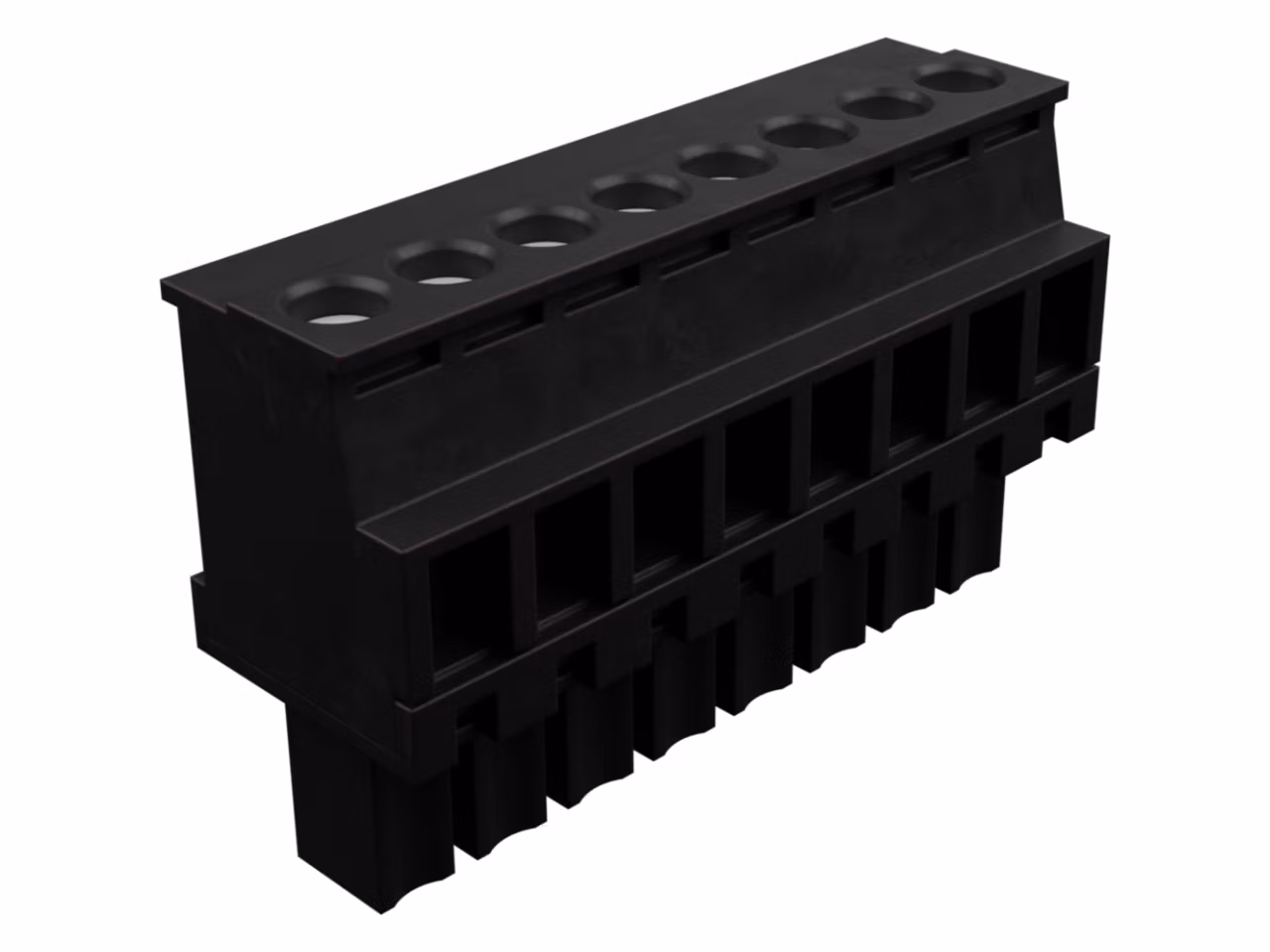 3.81mm Pitch Eurostyle Vertical Plug, with Reverse Imprinting, Rear Wire Entry, Black, 8 Circuits for sale