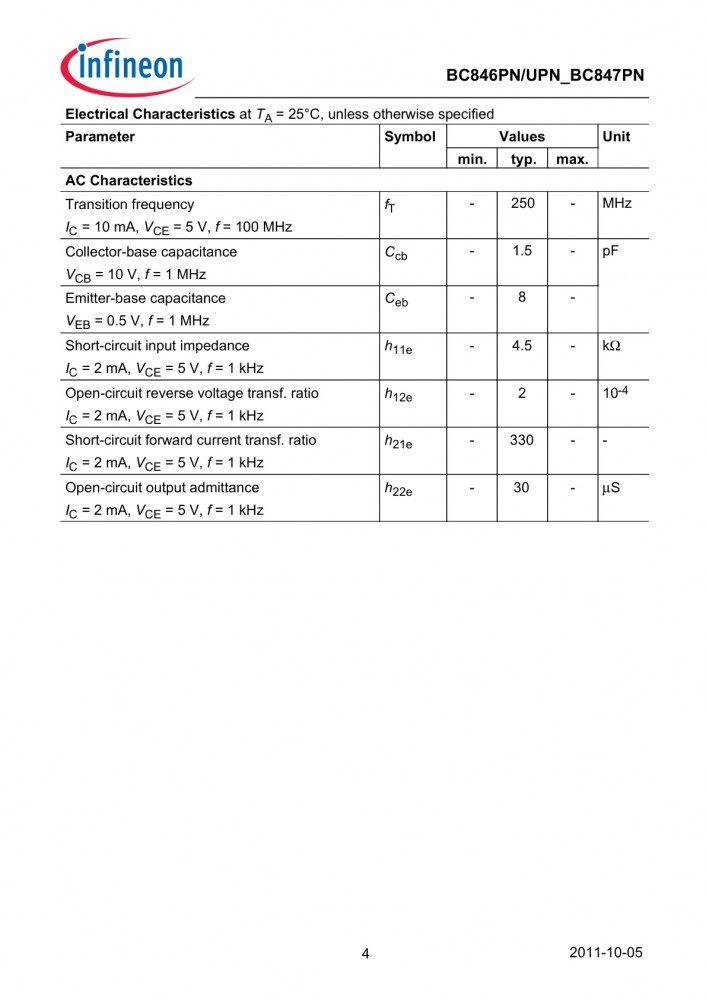 BC846PN datasheet page 4