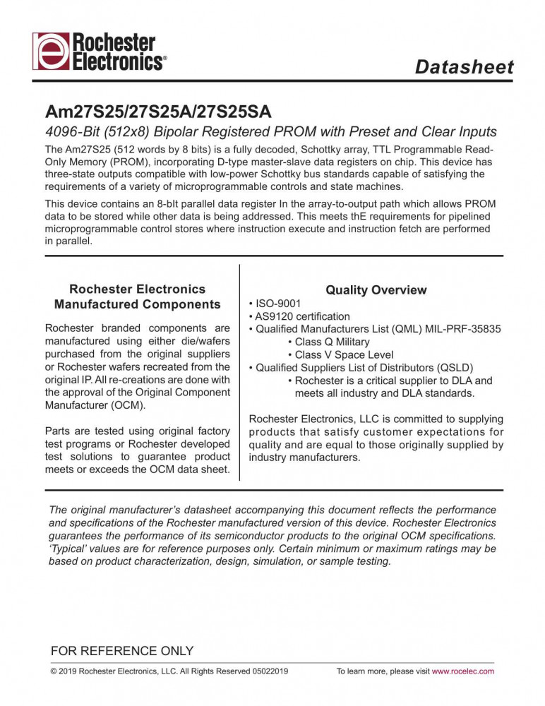 AM27S25APC datasheet page 1