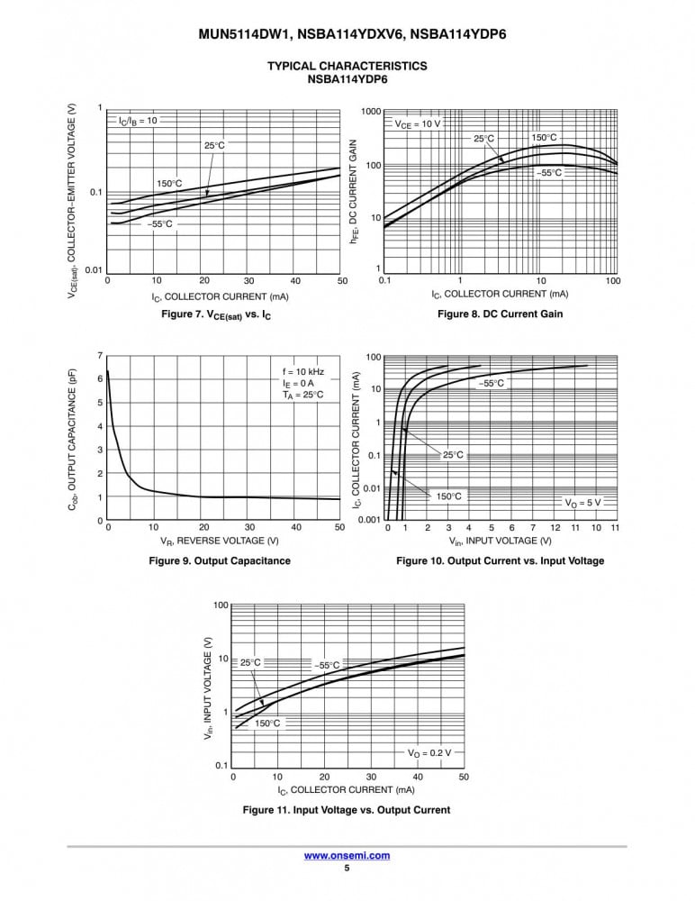 NSBA114YDXV6T1G datasheet page 5