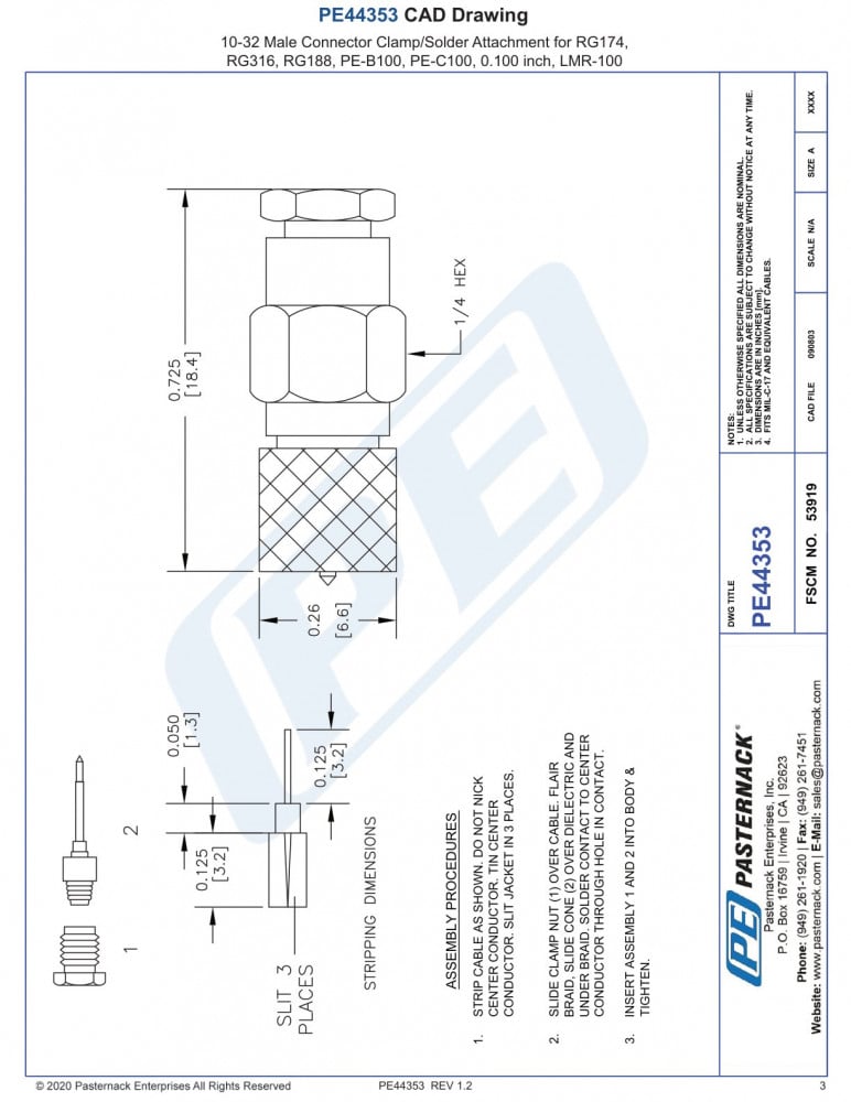 PE44353 datasheet page 3