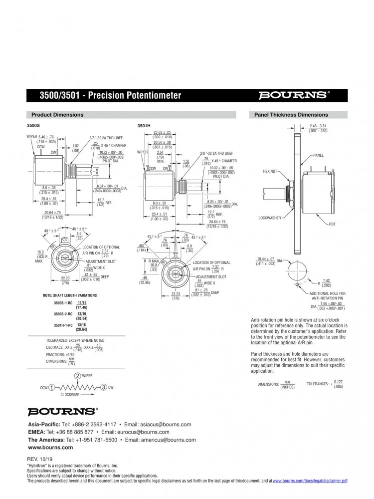 BOURNS 3500S-2-102L datasheet page 2