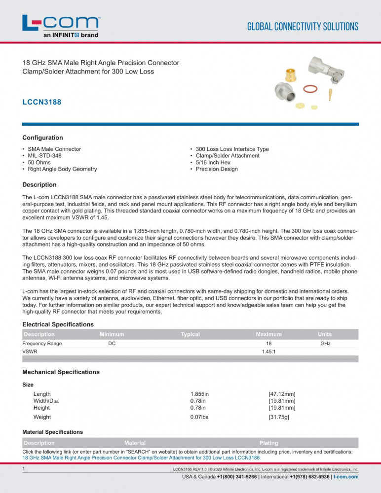 LCCN3188 technical document page 1