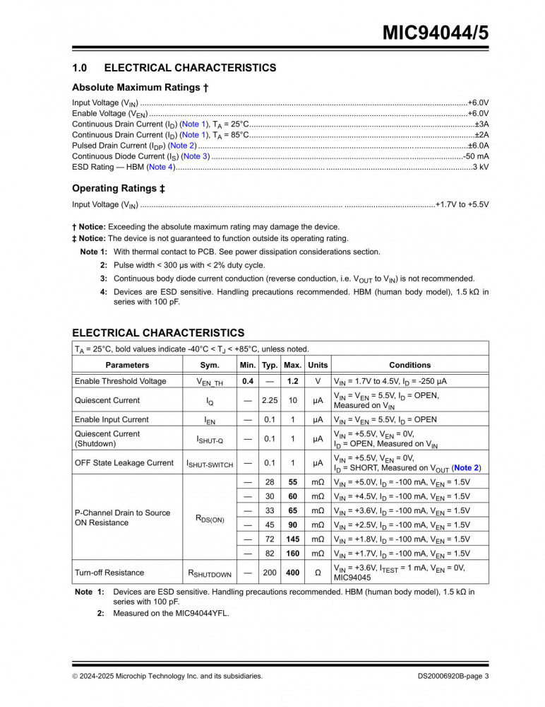 MIC94045 technical document page 3