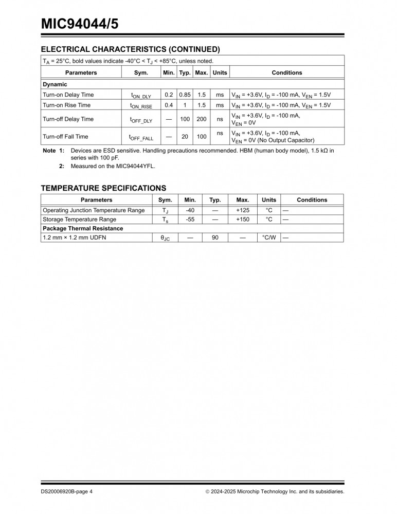 MIC94045 technical document page 4