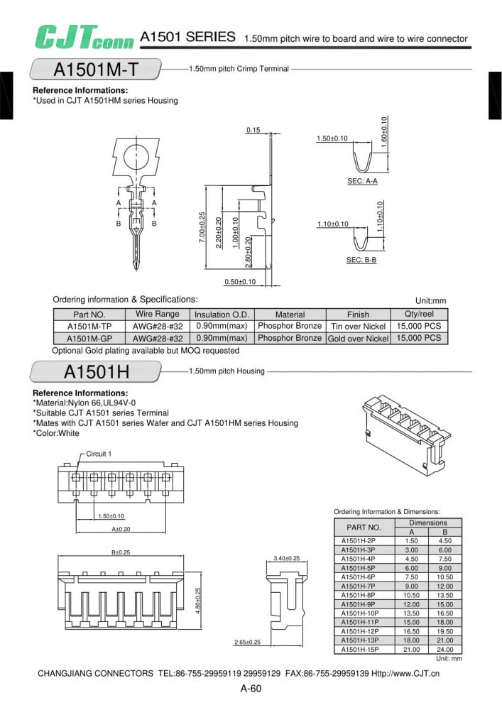 CJT A1501 series datasheet page 3
