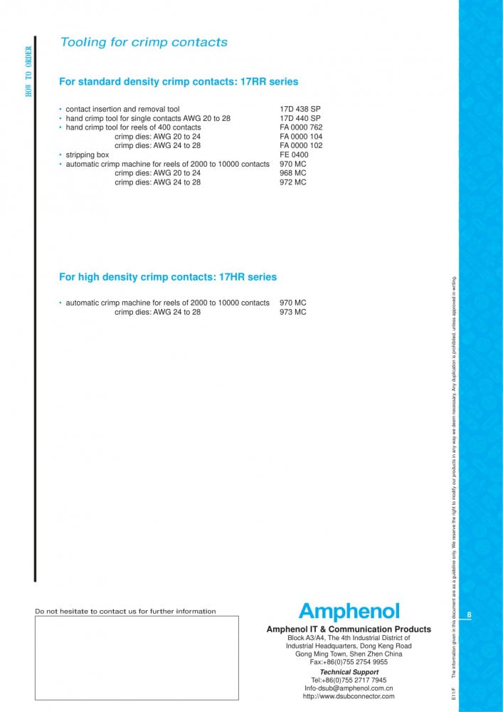 Amphenol L17RRD1M02100 document page 8