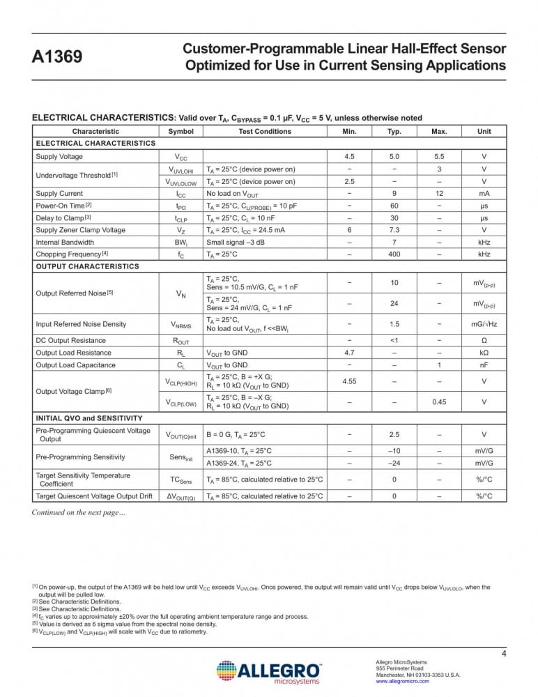 A1369 datasheet page 4