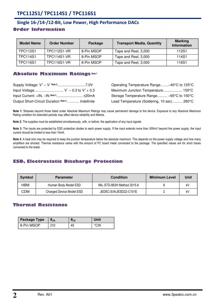 TPC116S1-VR datasheet page 2