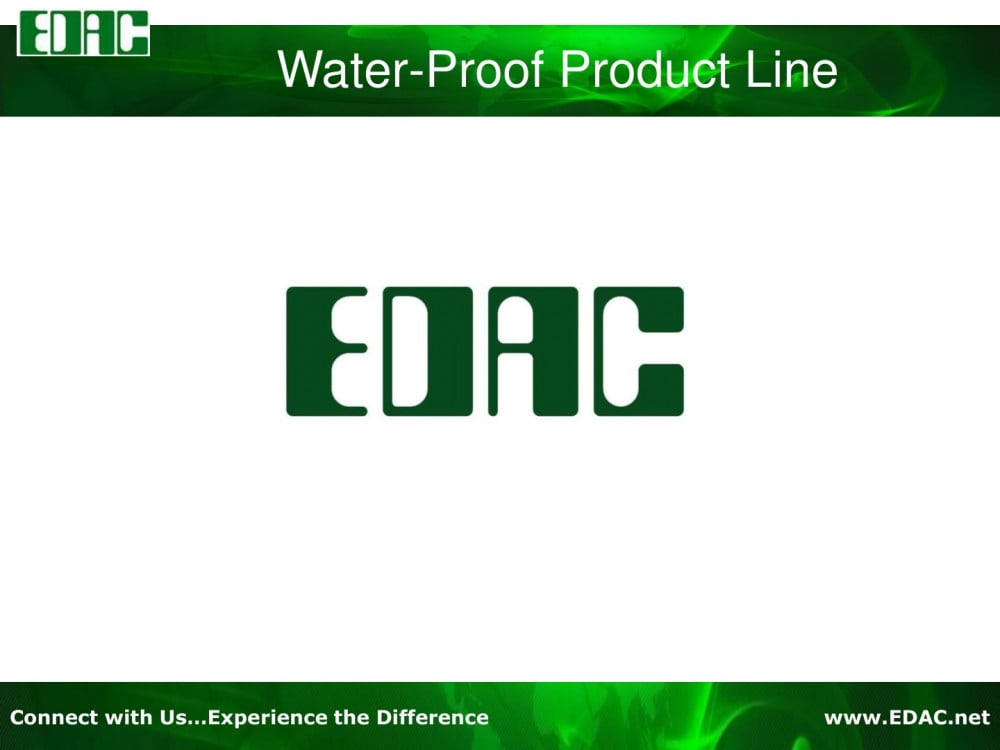 EDAC waterproof connector documentation page 1