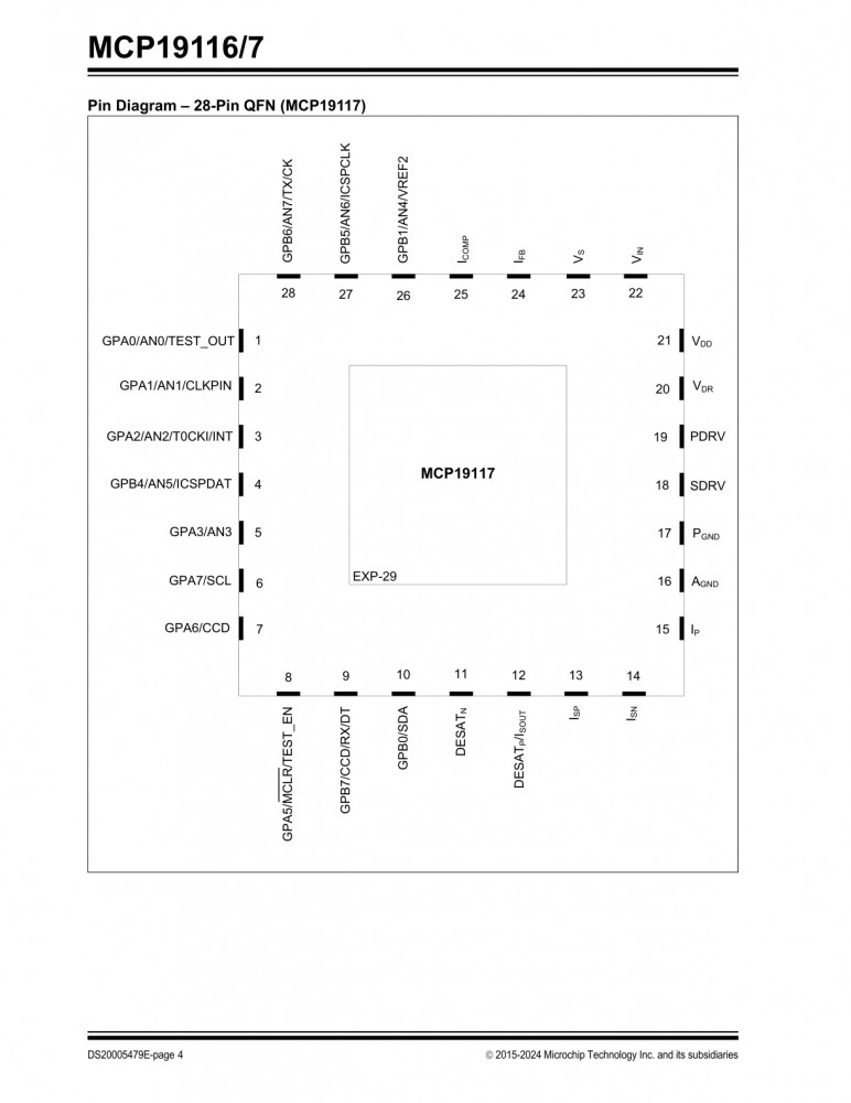 MCP19117 technical document page 4