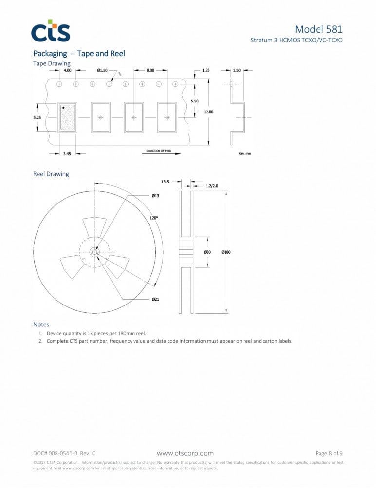 CTS Model 581 datasheet page 8
