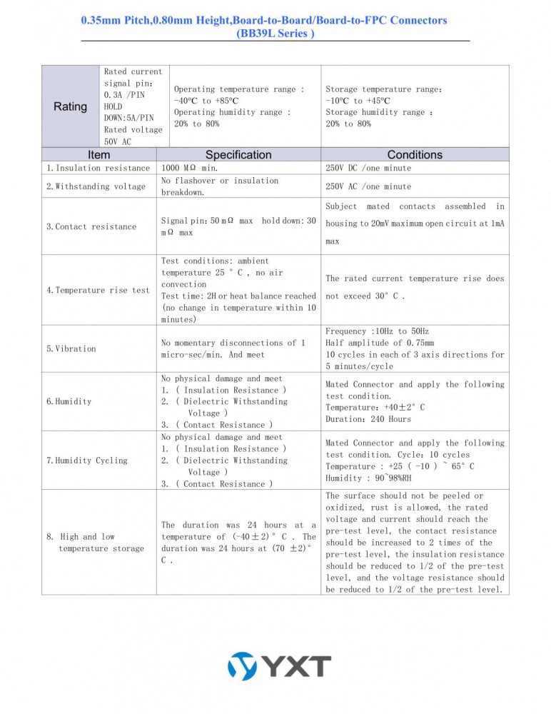 YXT BB39L technical document page 2