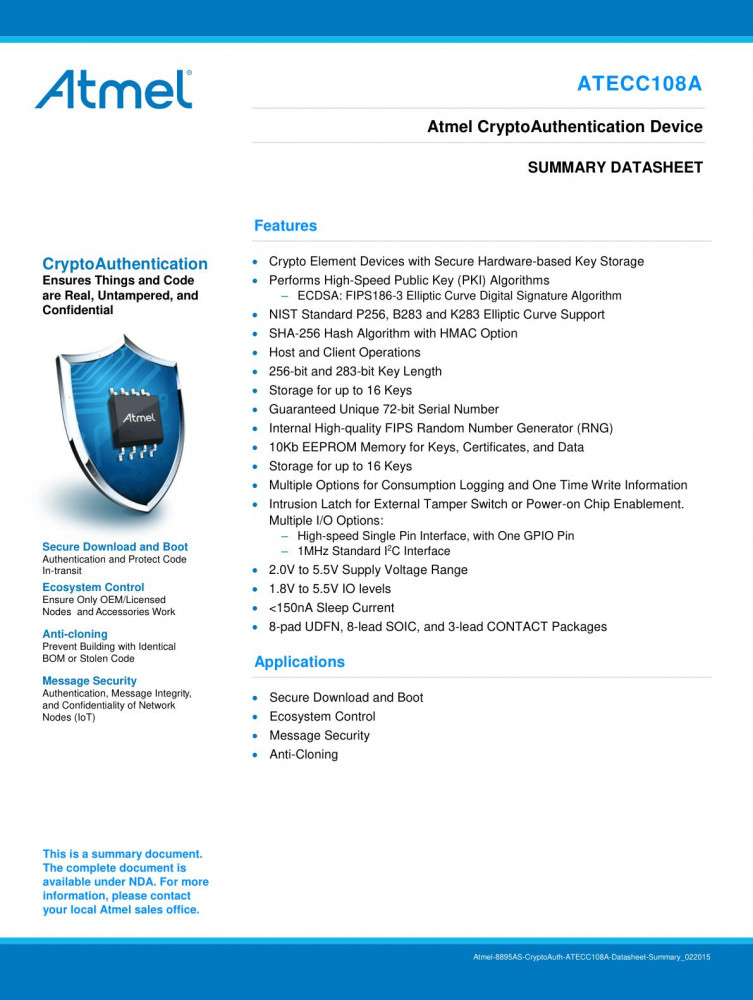 ATECC108A document page 1