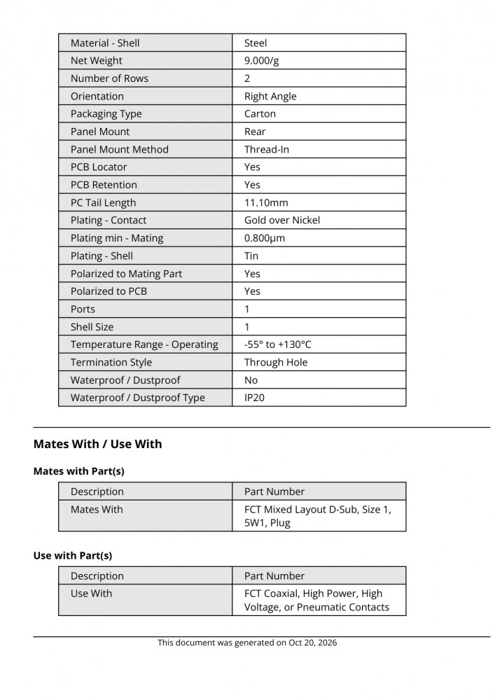 MOLEX 1731071064 technical document, page 3