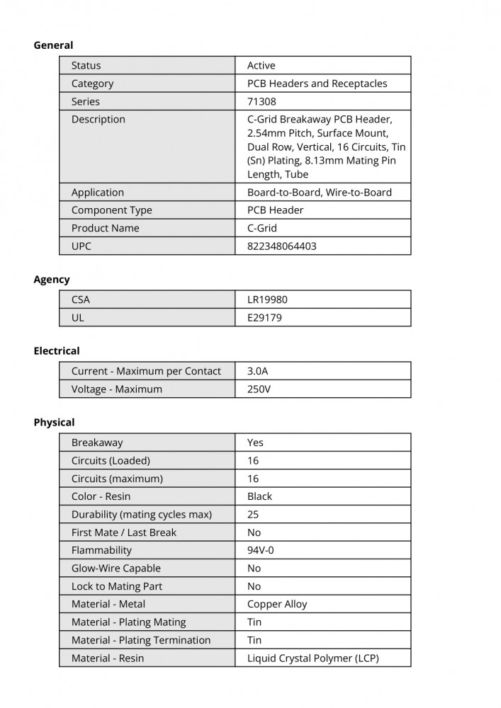 MOLEX 713088016 technical document image 2
