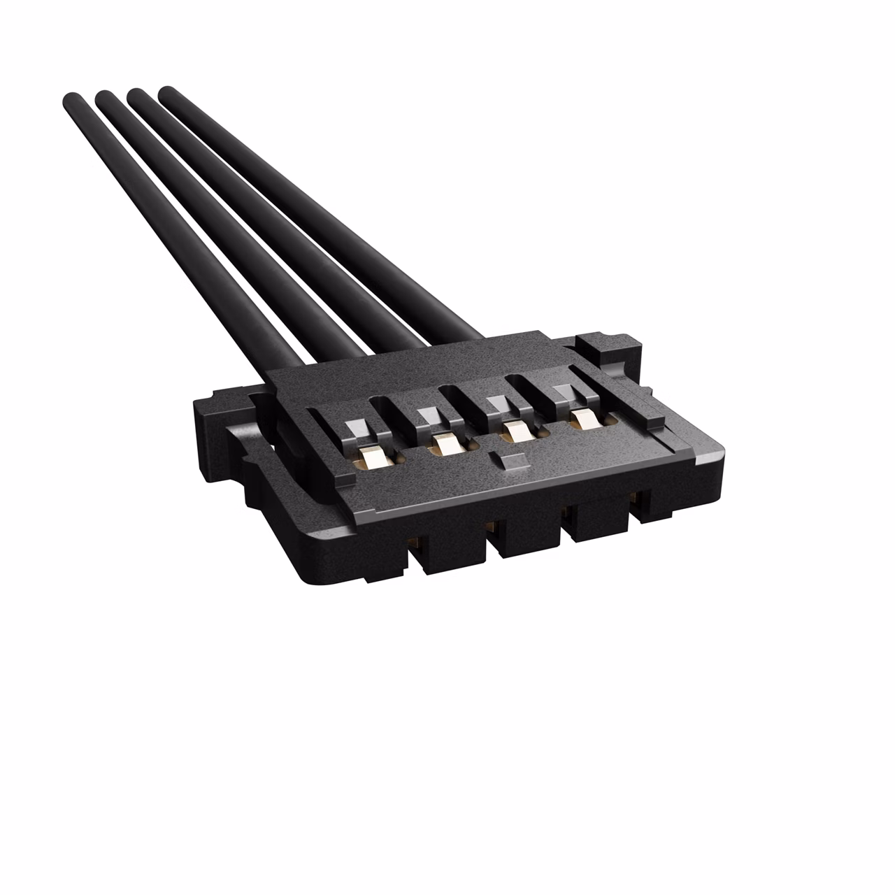 Pico-Lock-to-Pico-Lock Off-the-Shelf (OTS) Cable Assembly, 1.50mm Pitch, Single Row, 150.00mm Length, 4 Circuits, Black for sale