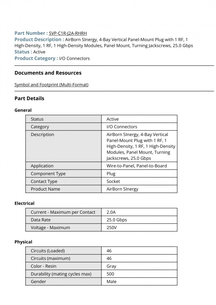 SVP-C1R-J2A-RHRH technical document page 1
