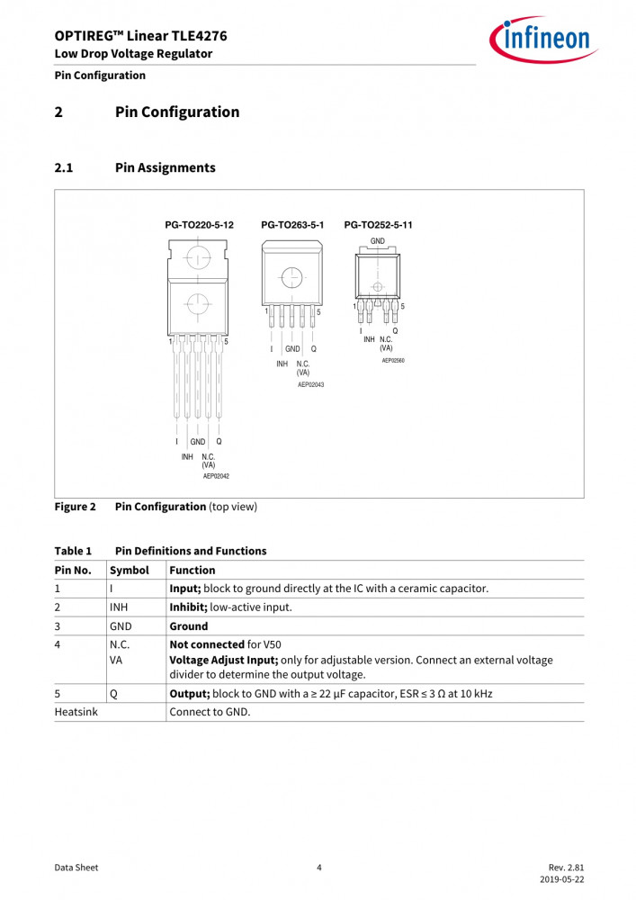 TLE4276 technical document page 4