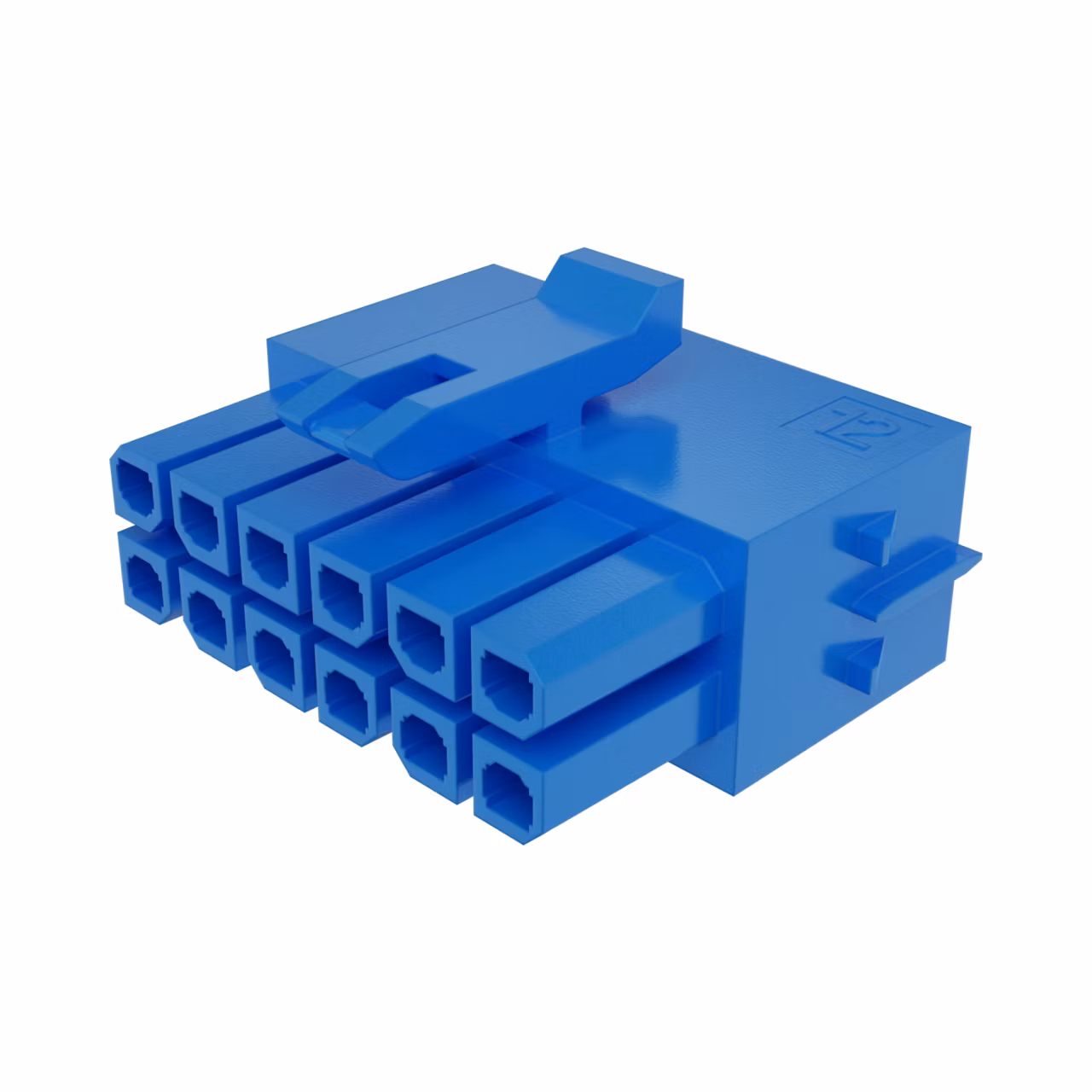 Micro-Fit+ Versa Color Receptacle Housing, Dual Row, 12 Circuits, UL 94V-0, Glow-Wire Capable, Blue for sale