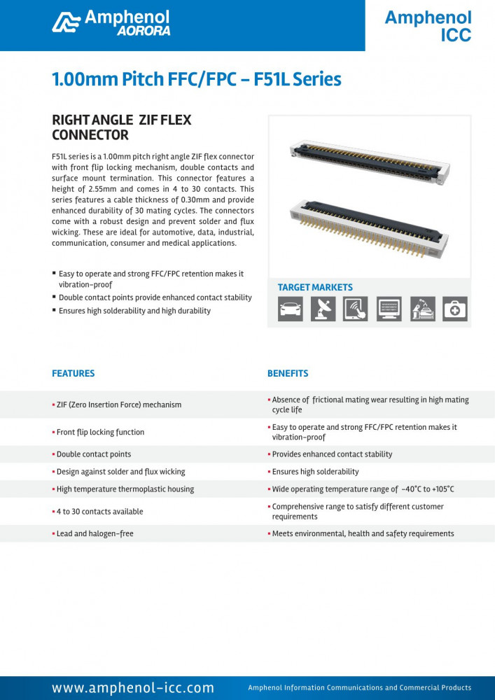 Amphenol F51L series technical document page 1