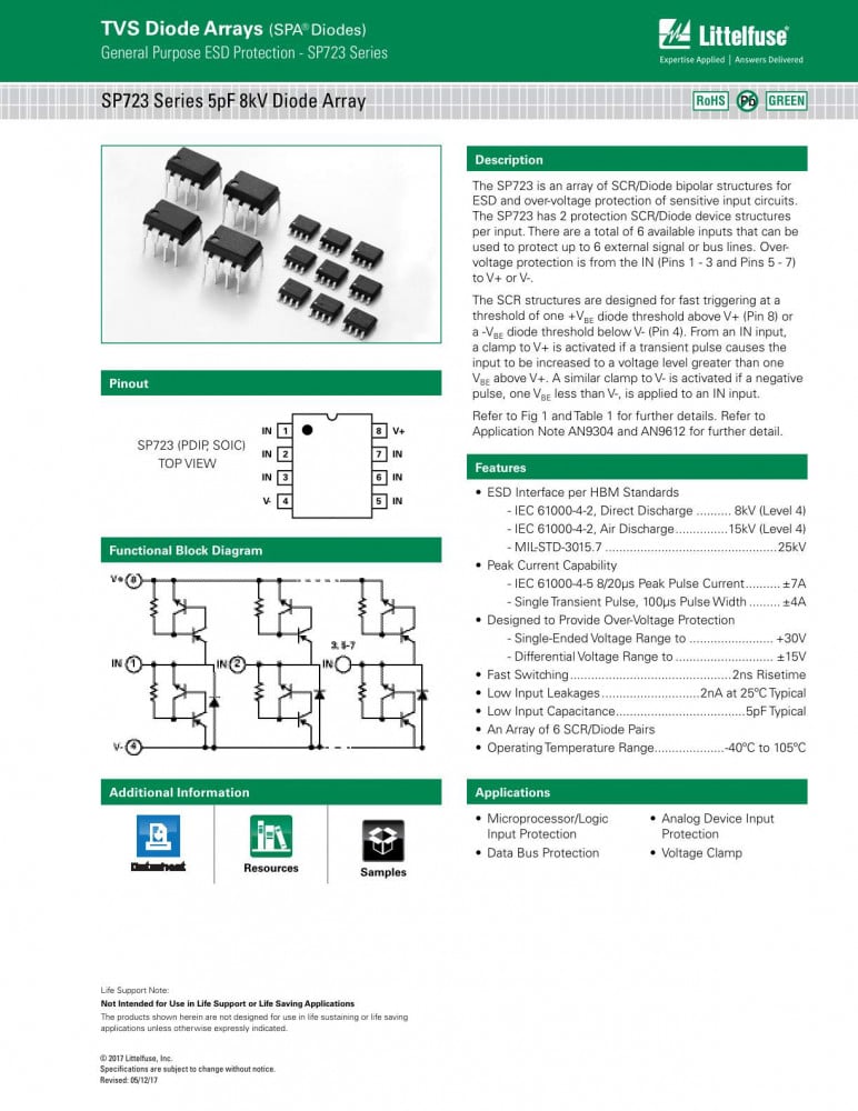 SP723ABG datasheet page 1