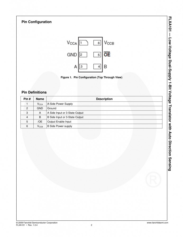 FXLA101 datasheet page 3