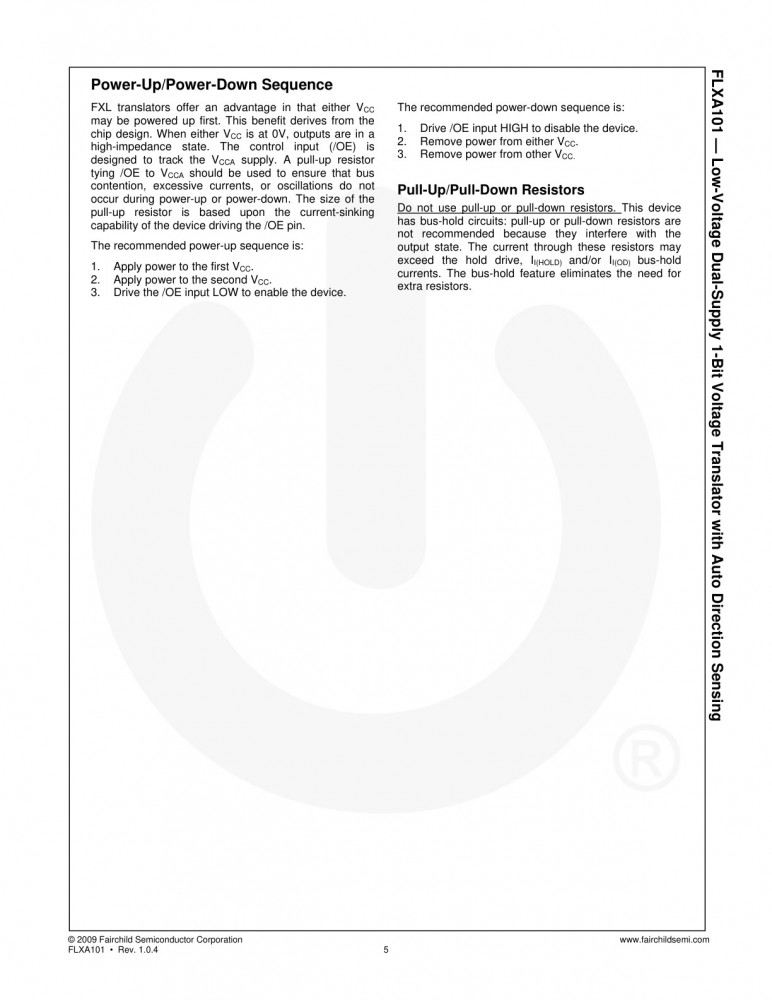 FXLA101 datasheet page 6