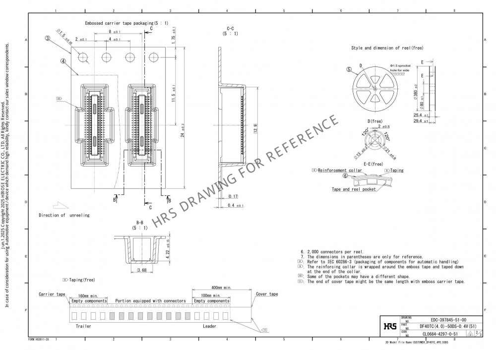 HRS DF40 connector drawing page 2