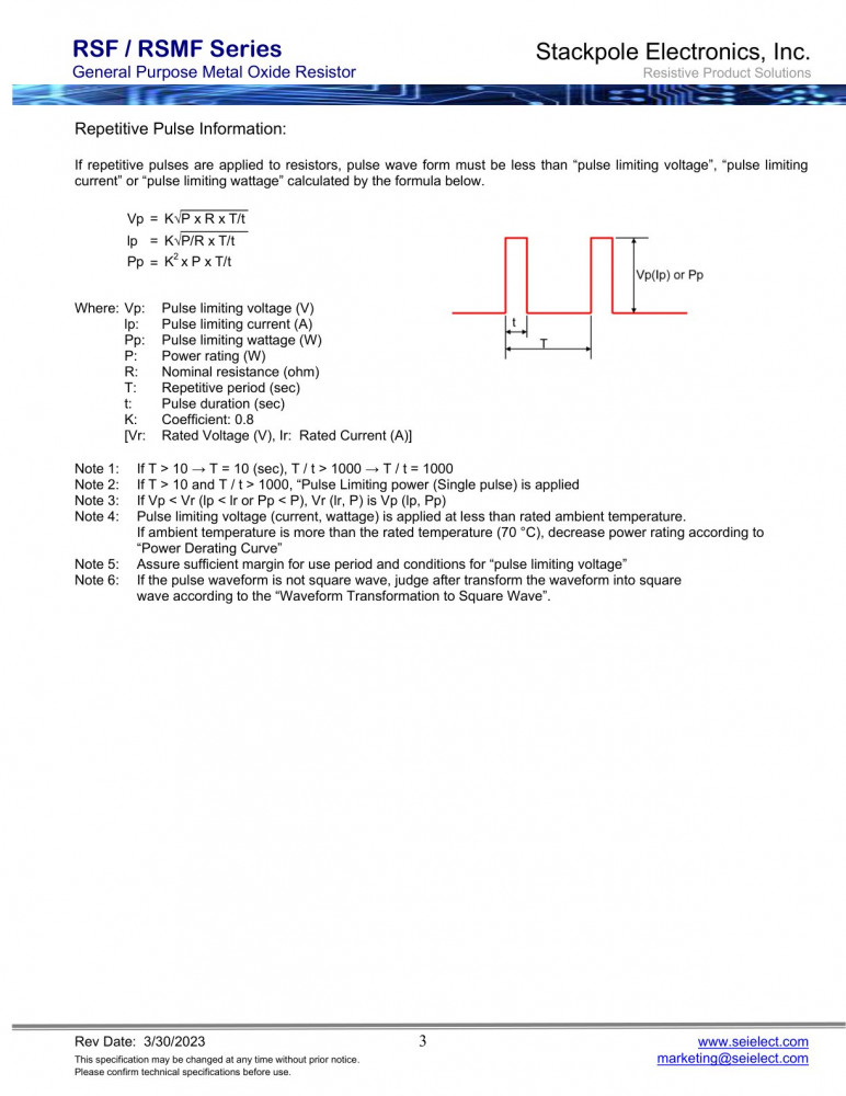 RSF series datasheet page 3
