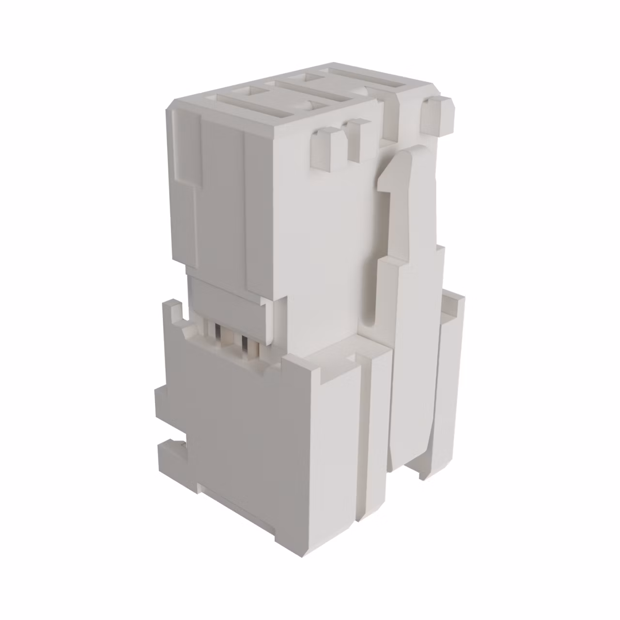 iPass I/O Surface Mount Receptacle, 0.80mm Pitch, Vertical, Internal Assembly with Shell, 36 Circuit, 0.76µm Gold (Au), Retention-Fit Shell Option, Tail Length 1.96mm, Left Key
