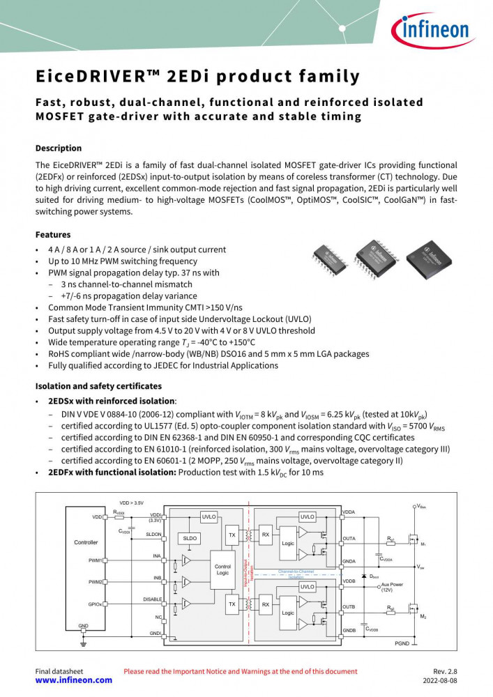 Infineon 2EDi datasheet page 1