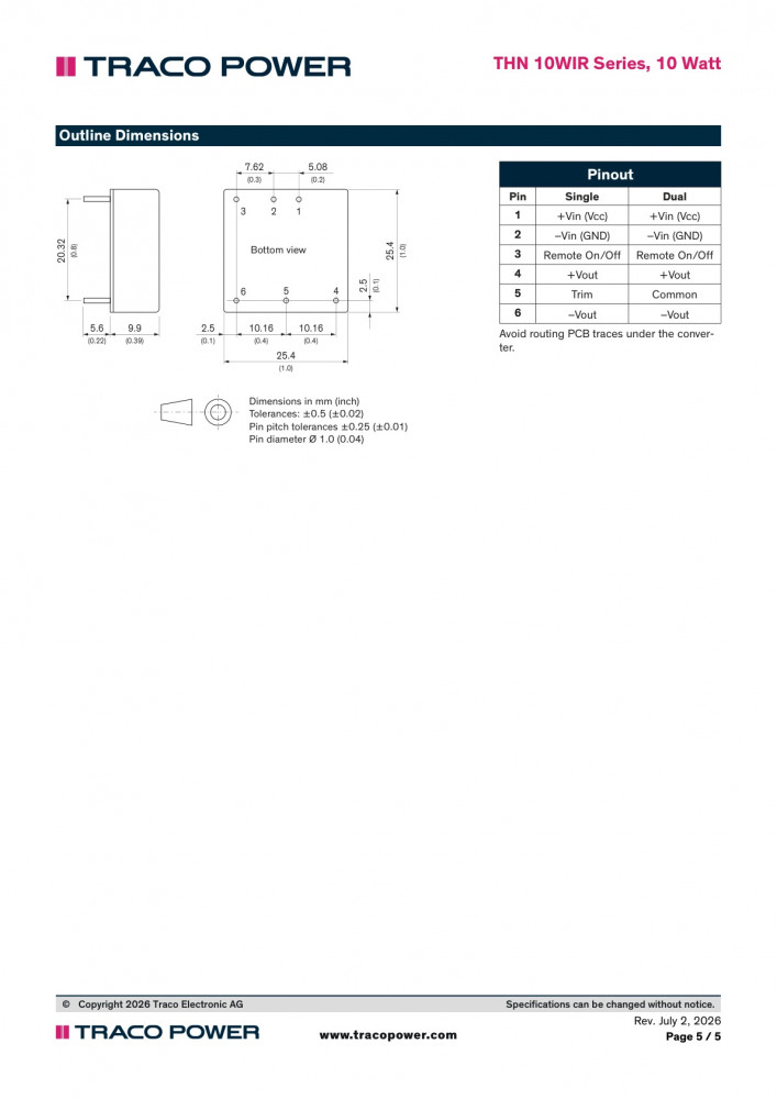THN 10WIR datasheet page 5