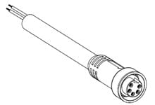 Mini-Change C-Size Double-Ended Cordset, 19 Poles, Male (Straight) to Female (Straight), 22/18 AWG, PUR Cable, 10.0m (32.81') Length