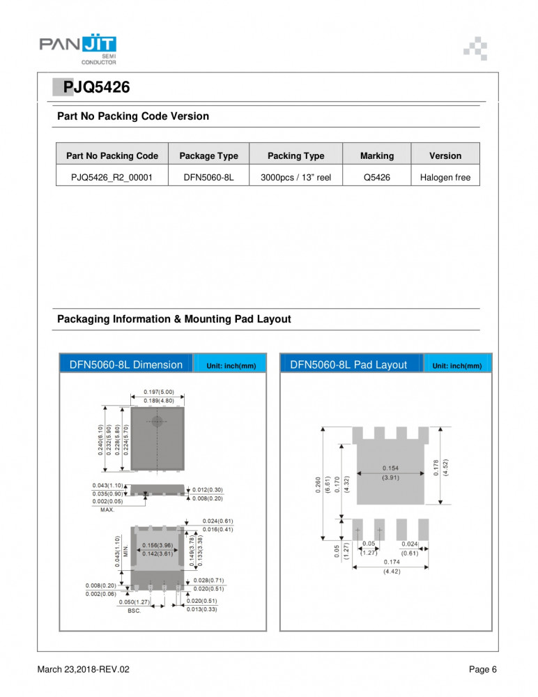 PJQ5426 datasheet page 6