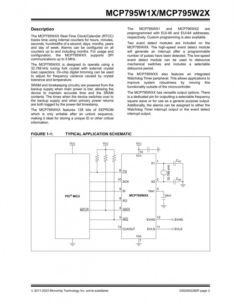 MCP795W12 datasheet page 2