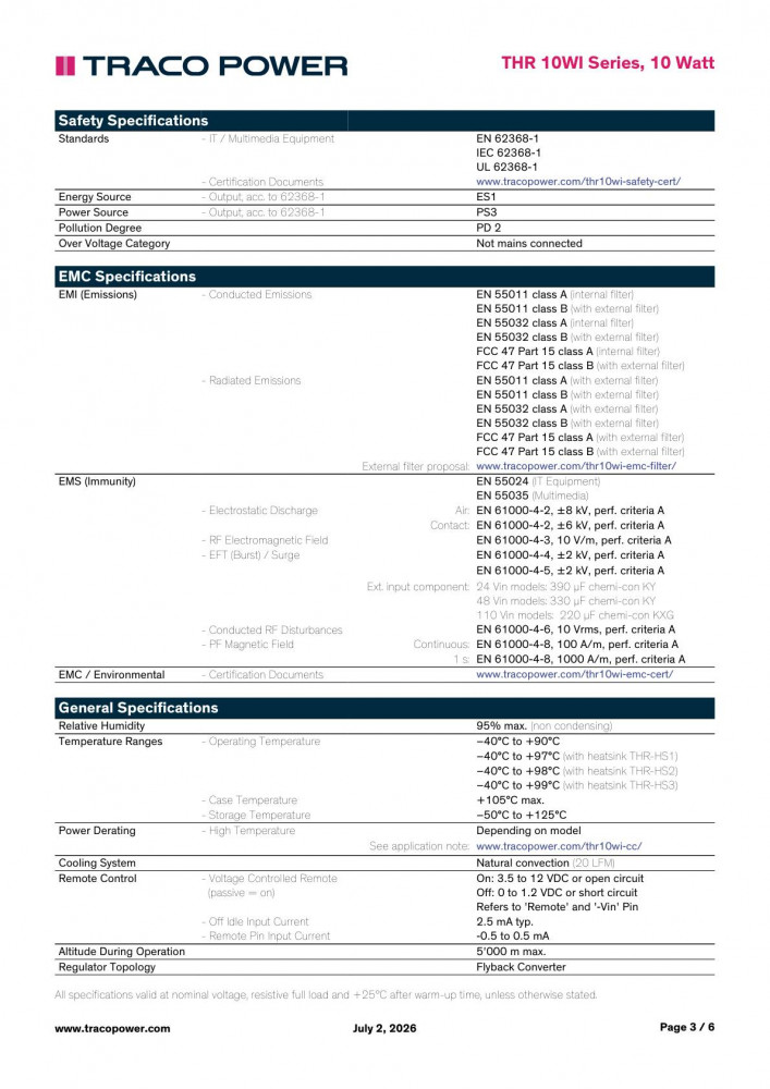 THR 10WI technical document page 3
