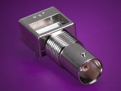 BNC Jack, Straight, PCB Receptacle, Through Hole, Die Cast, Nickel (Ni) Plated, Tray, 50 Ohms