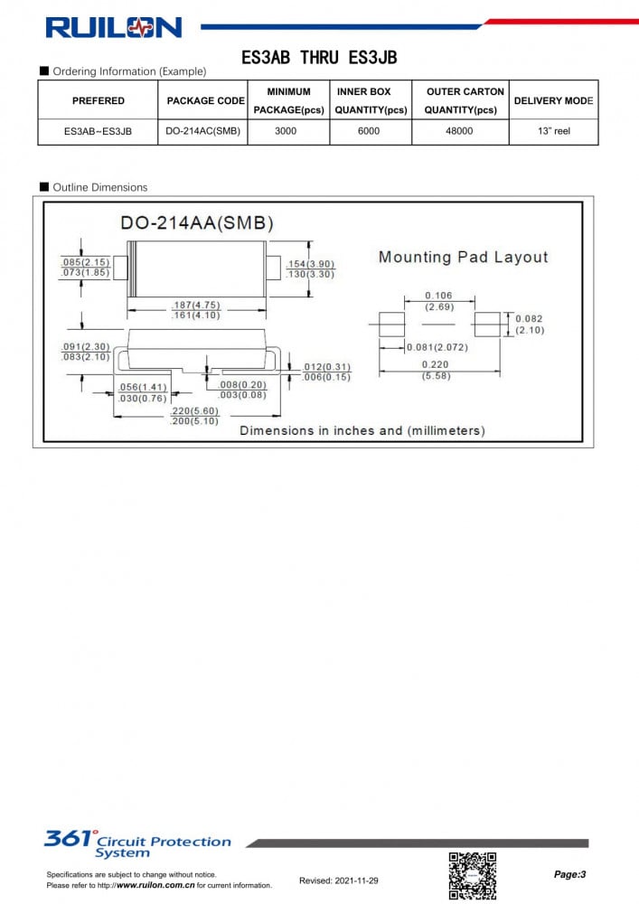 RUILON ES3DB datasheet page 3