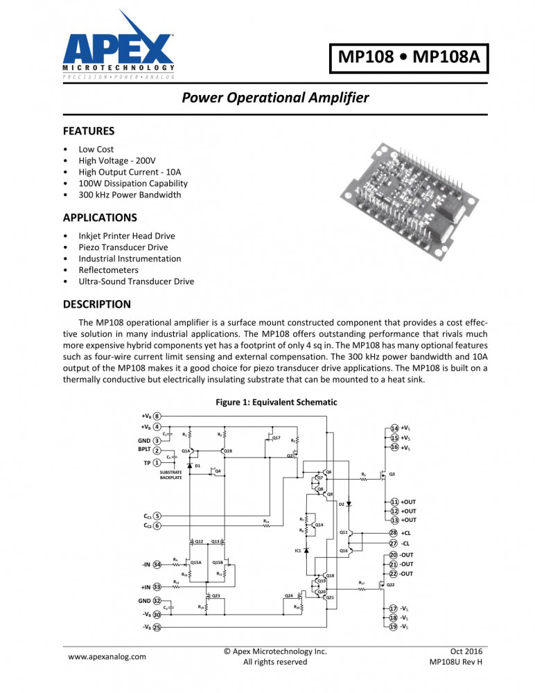 MP108FDA datasheet page 1